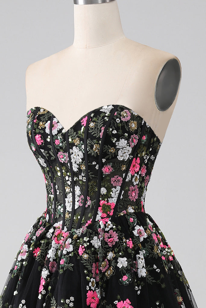 ZAPAKA Women Champagne Corset Prom Dress Charming A Line Sweetheart ...