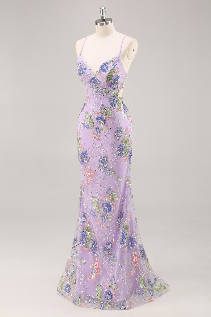 Zapaka Women Pink Long Prom Dress with Appliques Mermaid Spaghetti ...