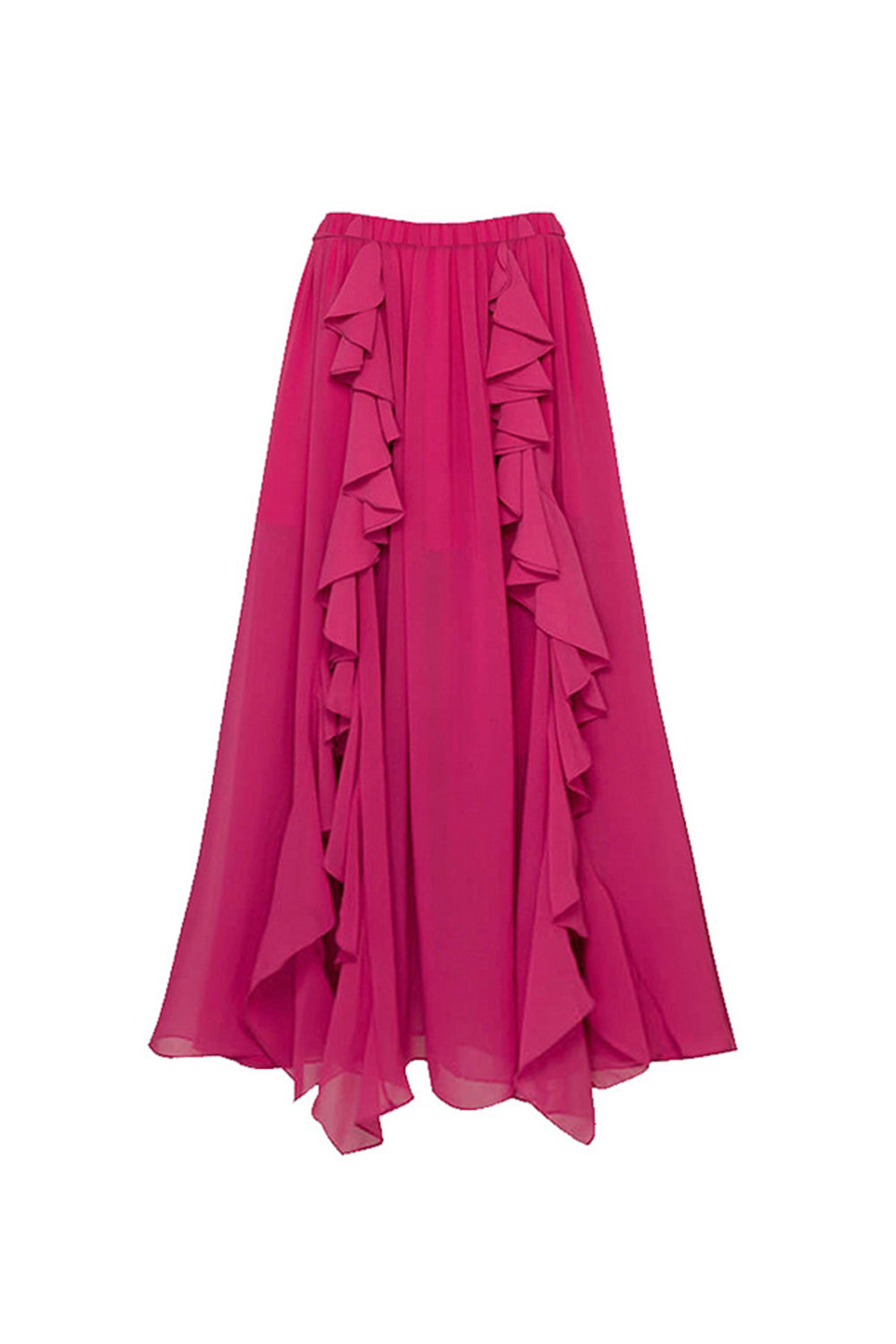 Zapaka Women Fuchsia 2 Piece Swimsuit with Beach Dress Off the Shoulder ...