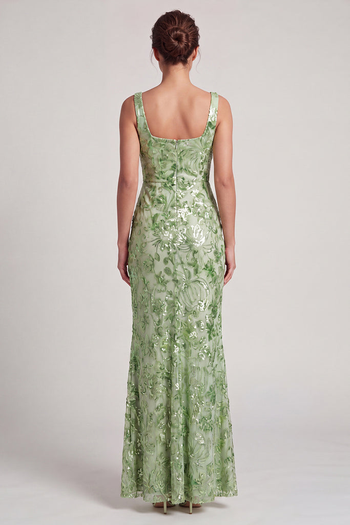 Zapaka Women Blush Mother Of the Bride Dress with Slit Mermaid Square ...